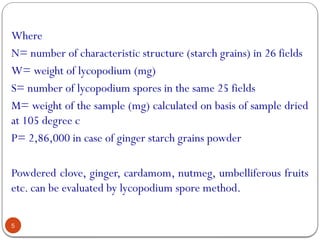 Lycopodium spor.pptx' pharmacognocy and phytochemistry | PPT
