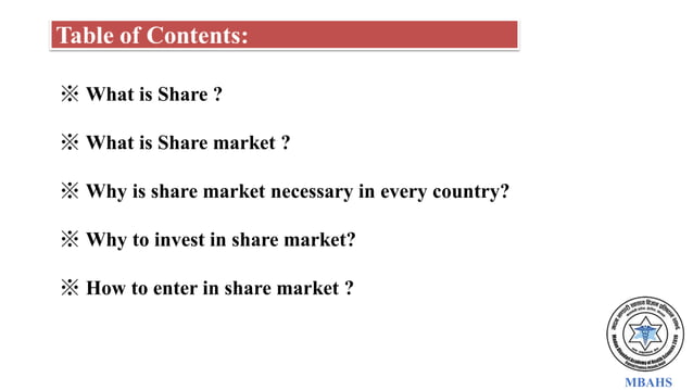 Share market basic | PPTX