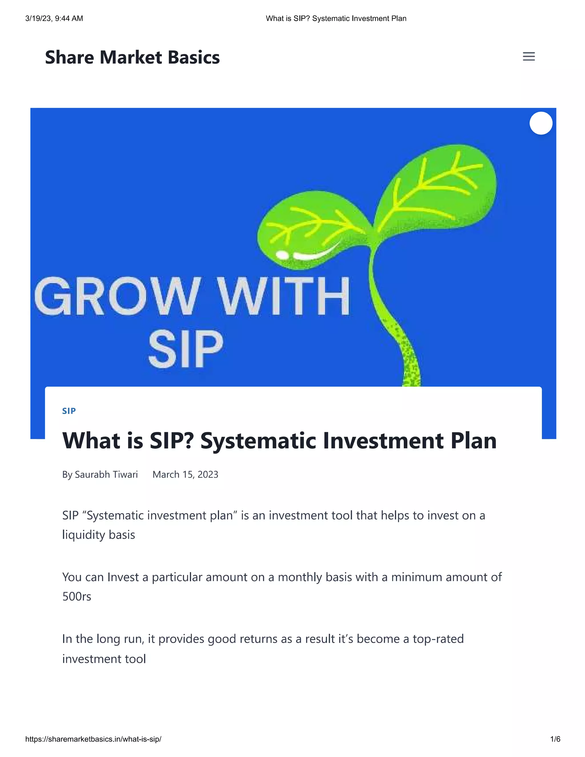 what is sip | PDF