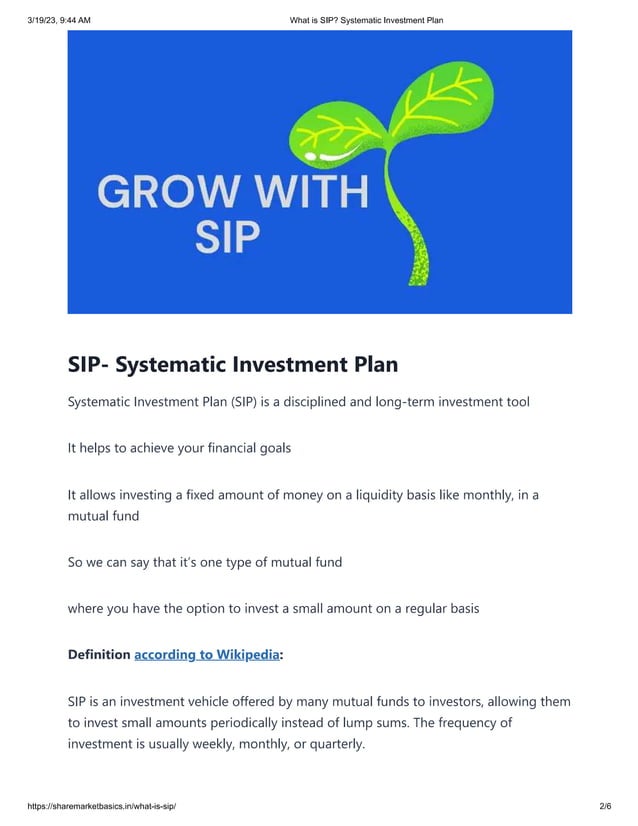what is sip | PDF