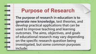 Share MED 2 INTRODUCTION- Purpose of Research (Aims, Objectives, Goals ...