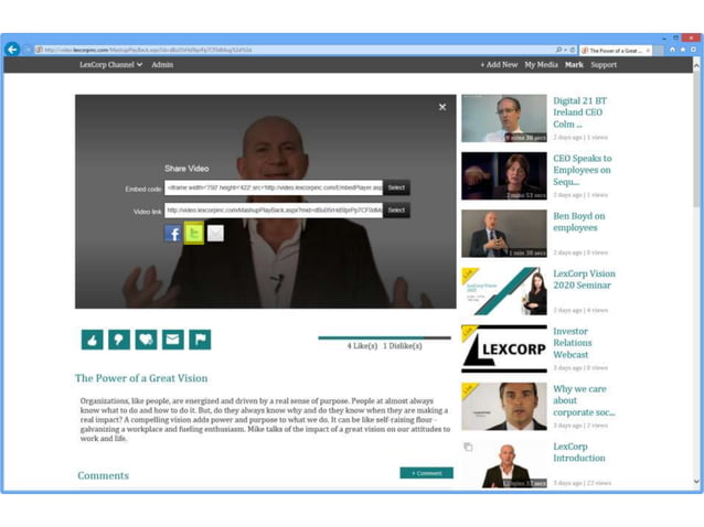 Share Video on Twitter | PPTX