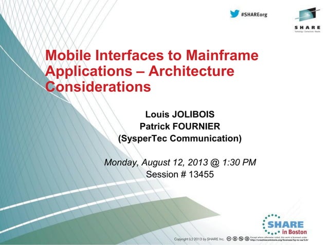 Mobile Interfaces to Mainframe Applications - Architecture ...