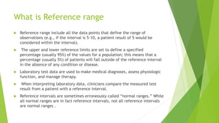 Normal and Referance Range | PPTX