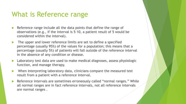 Normal and Referance Range | PPTX | Medical Tests | Medical Health