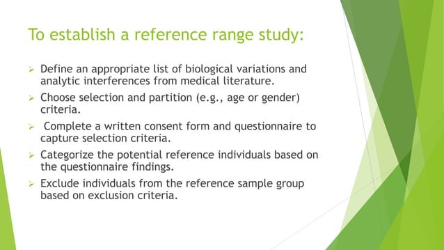 Normal and Referance Range | PPTX | Medical Tests | Medical Health