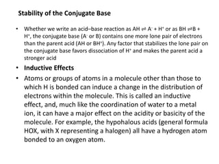 Organic Acid and Bases - Swathi S Rao | PPTX
