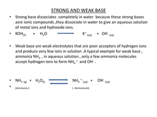 Organic Acid and Bases - Swathi S Rao | PPTX
