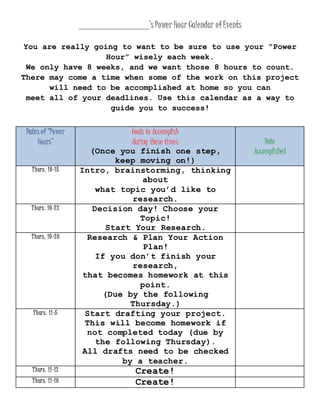 Share Our Planet "Hour of Power" Project | PDF