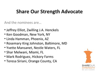 Share Our Strength Awards presentation | PPT