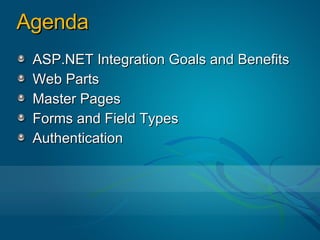 WSS 3.0 using asp.net 2.0 for extending pages,Server Farms etc.. | PPT
