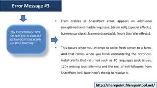 5 Mysterious SharePoint Errors and Their Resolution | PPT