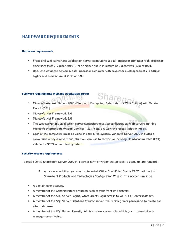 Sharepoint 2007 Install Best Practice Phase 1 | PDF | Databases | Computer Software and Applications