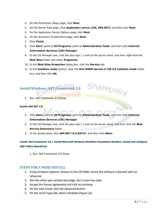 Sharepoint 2007 Install Best Practice Phase 1 | PDF Sharepoint 2007 Install Best Practice Phase 1 | PDF