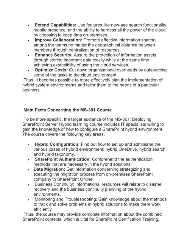 Hybrid Solutions with MS-301 : Sharepoint Server Hybrid Deployment ...