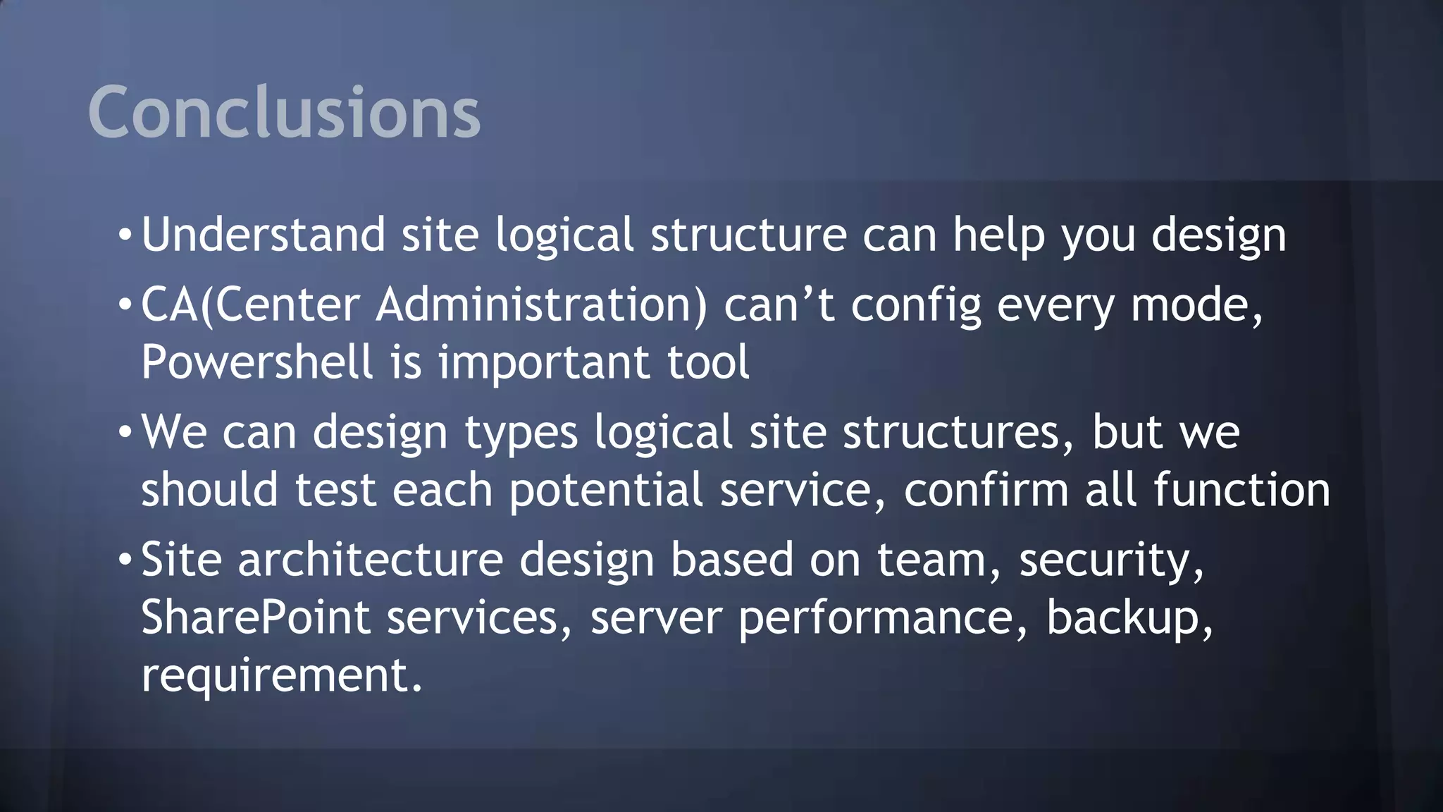 SharePoint architecture-site | PPT