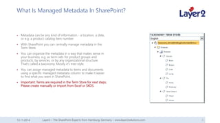SharePoint: How to automatically assign managed metadata? | PDF