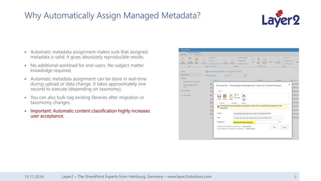 SharePoint: How to automatically assign managed metadata? | PDF | Computing | Technology & Computing