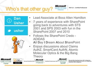 SharePoint Authentication and Authorization | PPTX | Computing | Technology & Computing