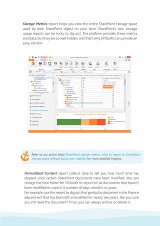 Sharepoint Content and Usage Reports - guide by SPDocKit | PDF ...
