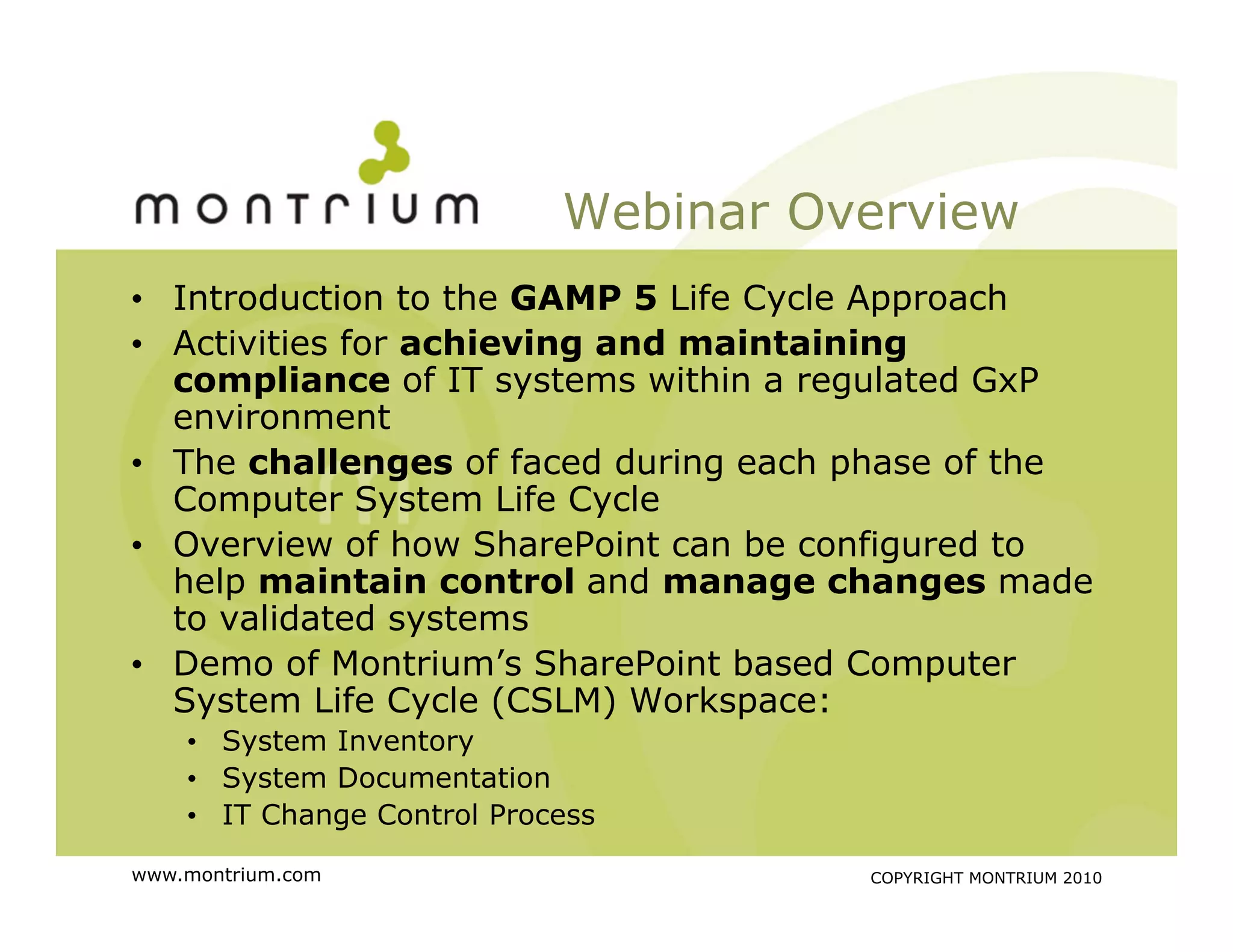 SharePoint for Pharma - Computer System Life Cycle Management | PDF