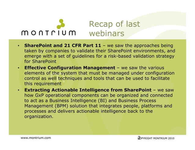 SharePoint for Pharma - Computer System Life Cycle Management | PDF