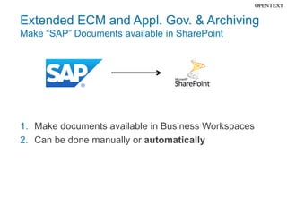 Integration of SharePoint and SAP Extended ECM | PDF