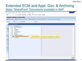 Integration of SharePoint and SAP Extended ECM | PDF