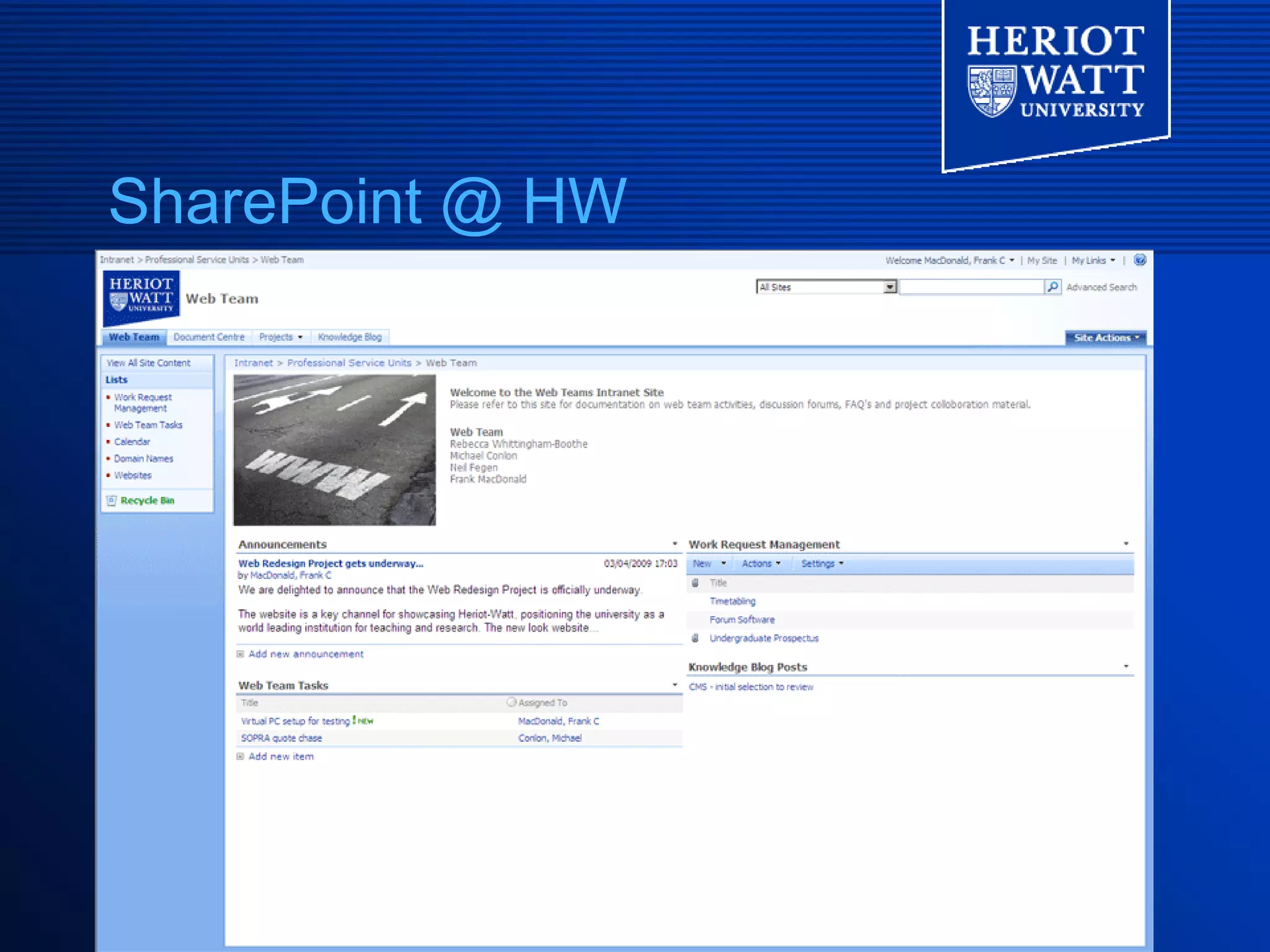 SharePoint - Intranet CMS? | PPT