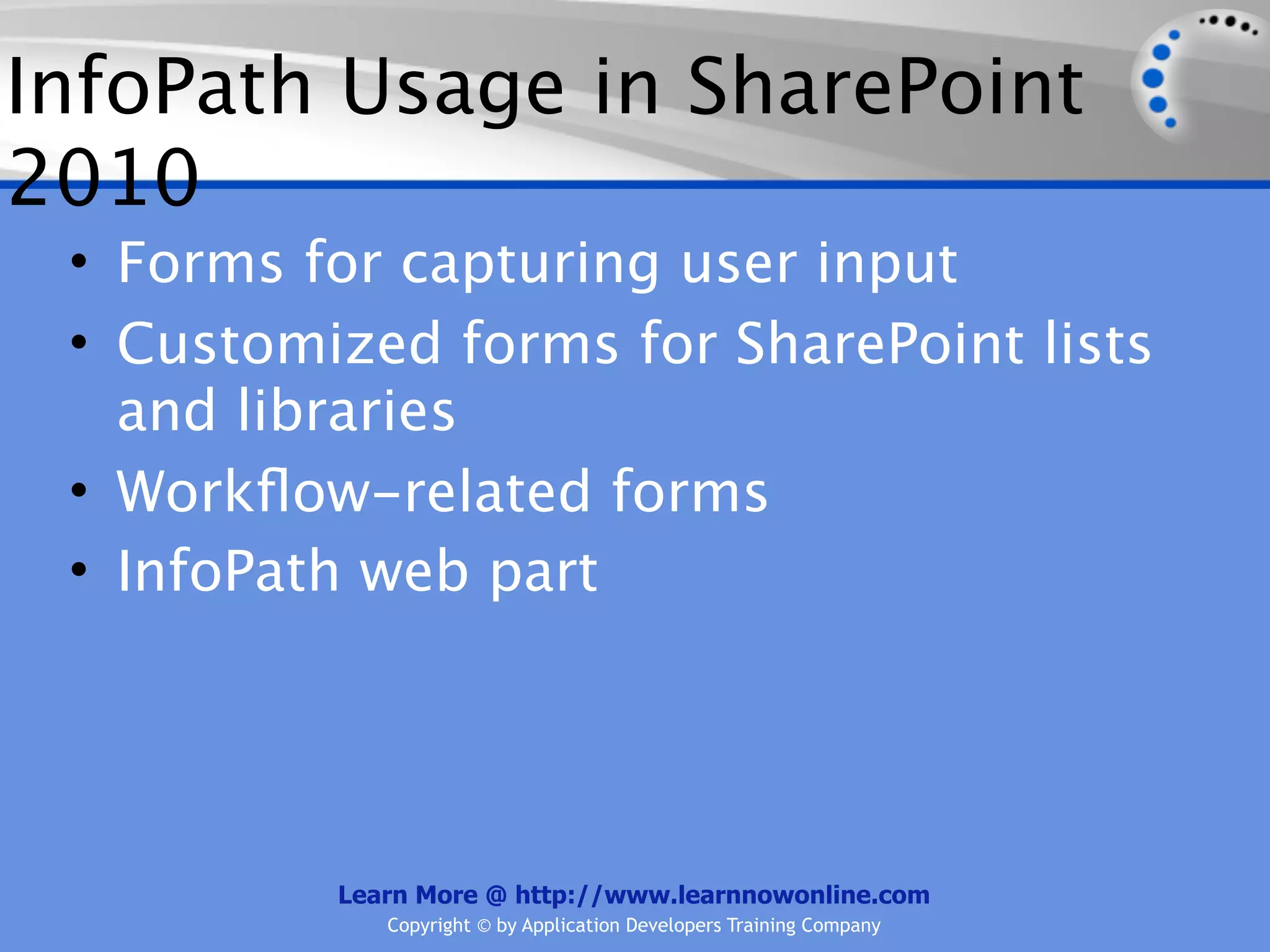 SharePoint: Introduction to InfoPath | PPT