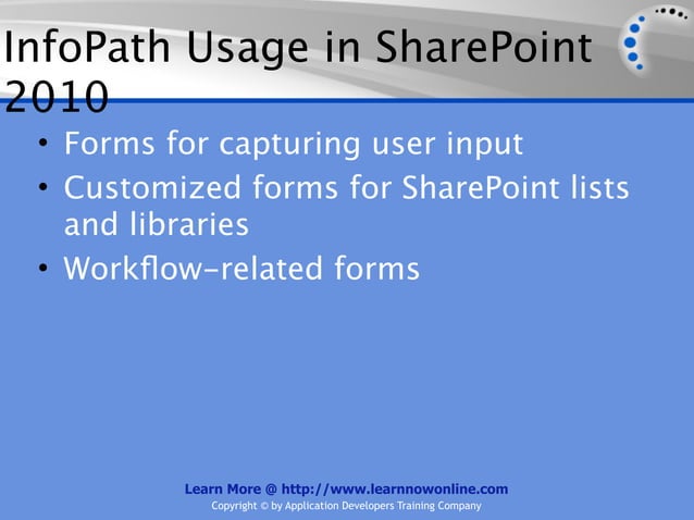 SharePoint: Introduction to InfoPath | PPT