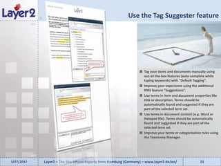 SharePoint 2010 Knowledge Management Suite: Auto Tagging & Tag Navigation | PPTX | Web ...