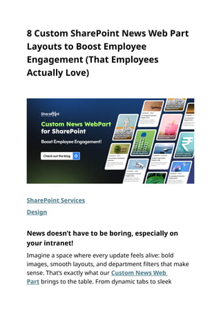 8 Custom SharePoint News Web Part Layouts to Boost Employee Engagement ...