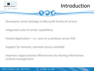 Fundamentals of Microsoft Sharepoint | PPT