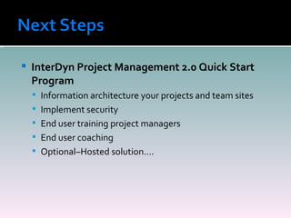 Share Point Project Management 2.0 | PPT