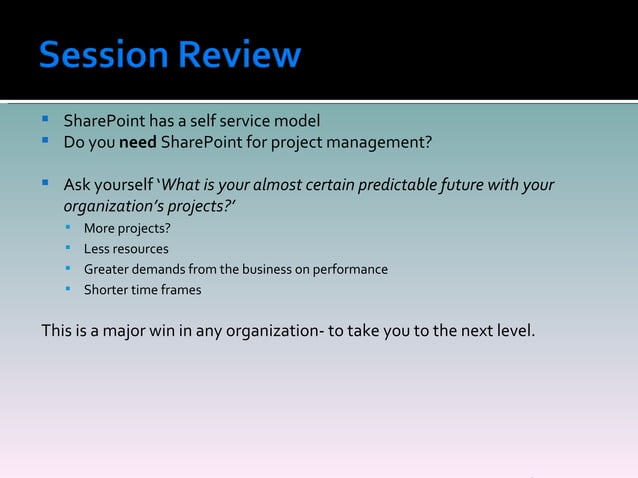 Share Point Project Management 2.0 | PPT
