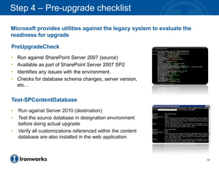 SharePoint 2010 Upgrade Planning | PPT