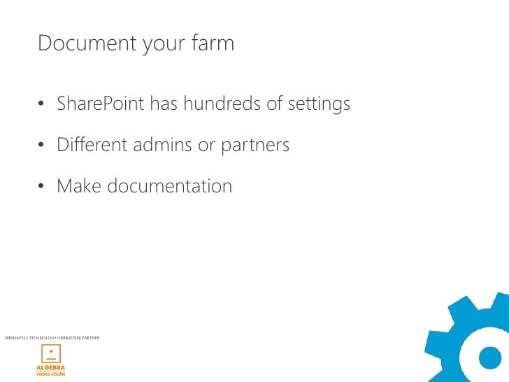 SharePoint 2010 – Installation and maintenance – best practices