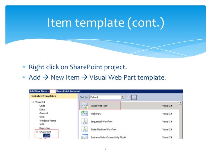 Sharepoint 2010 Visual Web Part