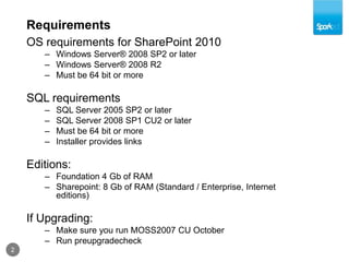 SharePoint 2010 architecture and infrastructure | PPTX
