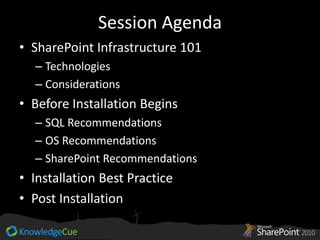 SharePoint 2010 best practices for infrastructure deployments SharePoint Saturday NZ | PDF ...