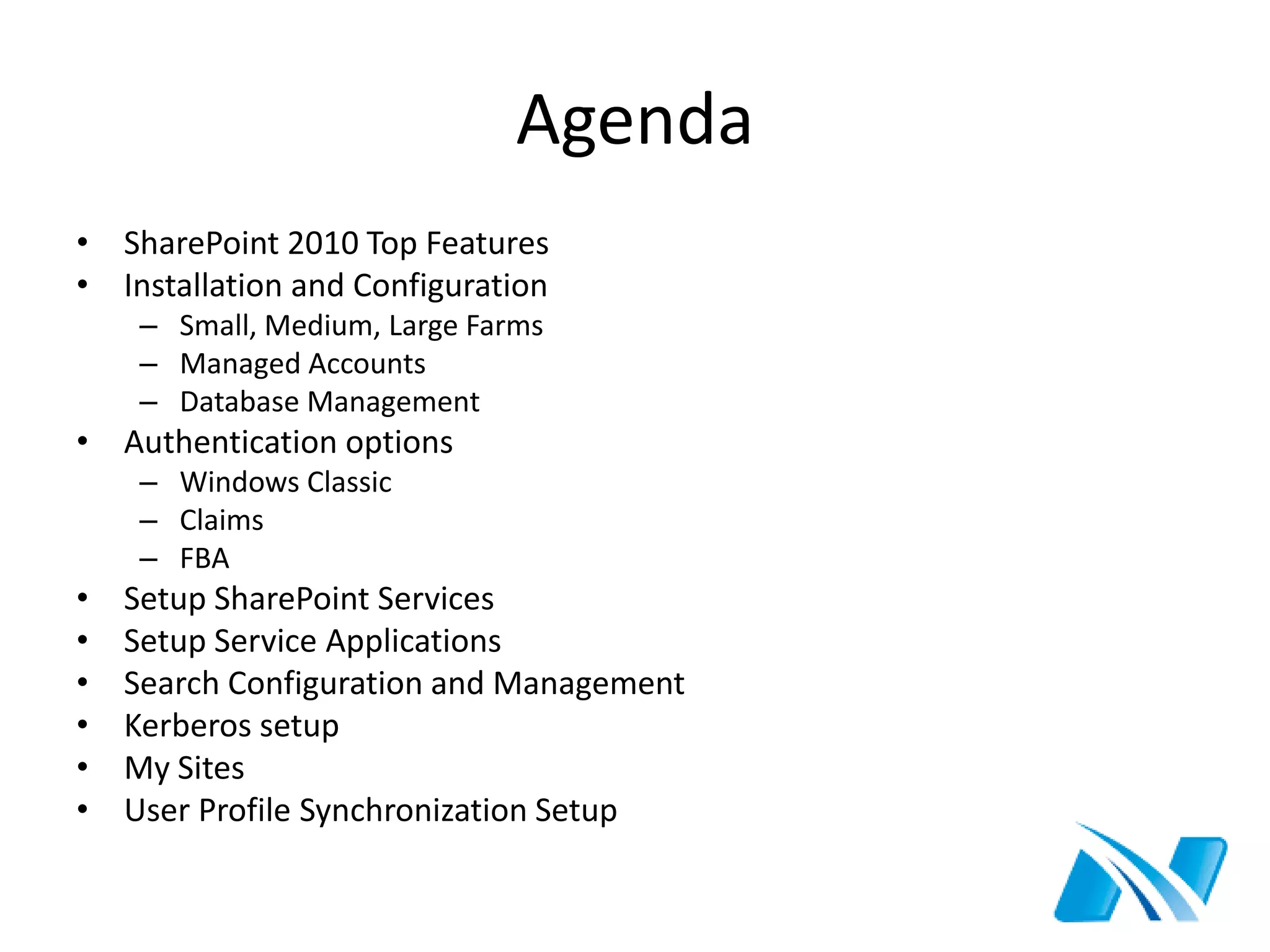 SharePoint 2010 enterprise implementation | PPTX | Databases | Computer Software and Applications