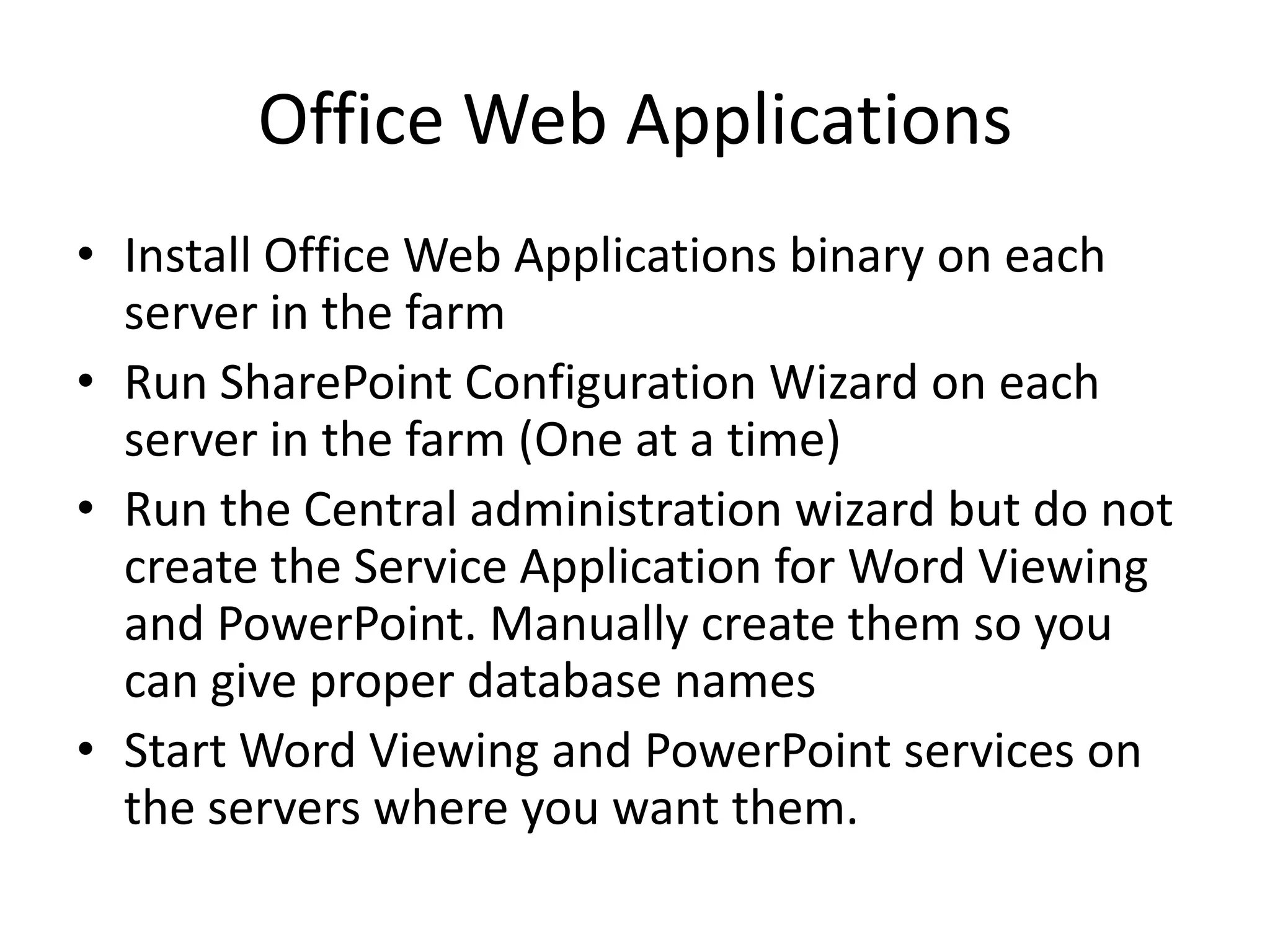 SharePoint 2010 enterprise implementation | PPTX | Databases | Computer Software and Applications