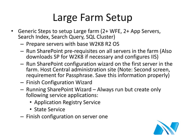 SharePoint 2010 enterprise implementation | PPTX | Databases | Computer Software and Applications