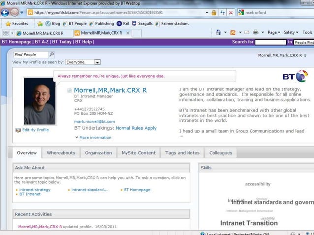 SharePoint 2010: examples with mobiles | PPT