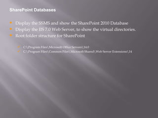 Share point 2010 overview | PPTX | Web Development | Internet