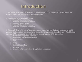 Share point 2010 overview | PPTX | Web Development | Internet