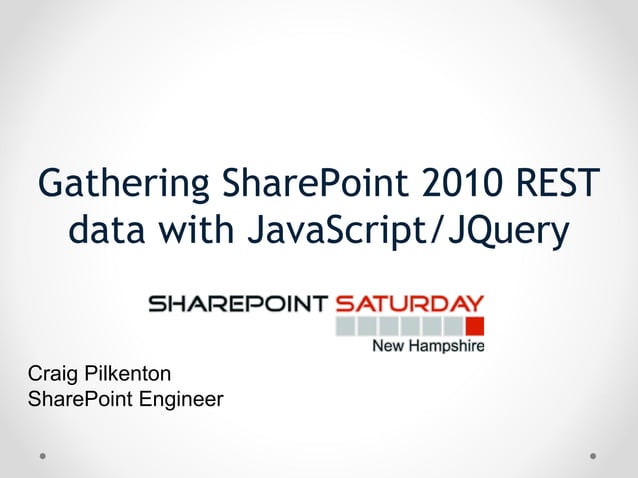 SharePoint 2010 REST with JavaScript and jQuery | PPT