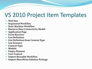 SharePoint 2010 Tools in Visual Studio 2010 | PPTX