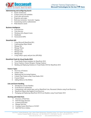 Sharepoint 2010 Training | PDF | Computer Software and Applications | Computing